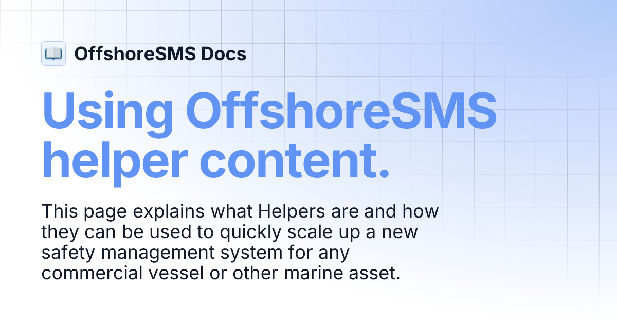 Using OffshoreSMS helper content. | OffshoreSMS Docs
